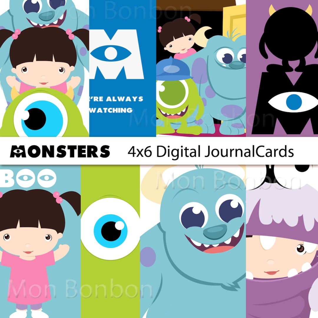 Monsters Digital Journal Cards - Perfect for Project Life and Pocket ...