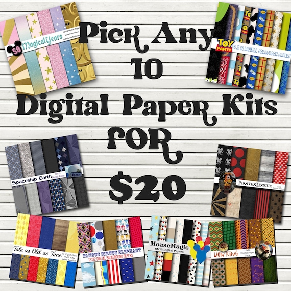 Mega Deal Digital Paper Bundle Pick Any 10 Digital Paper | Etsy