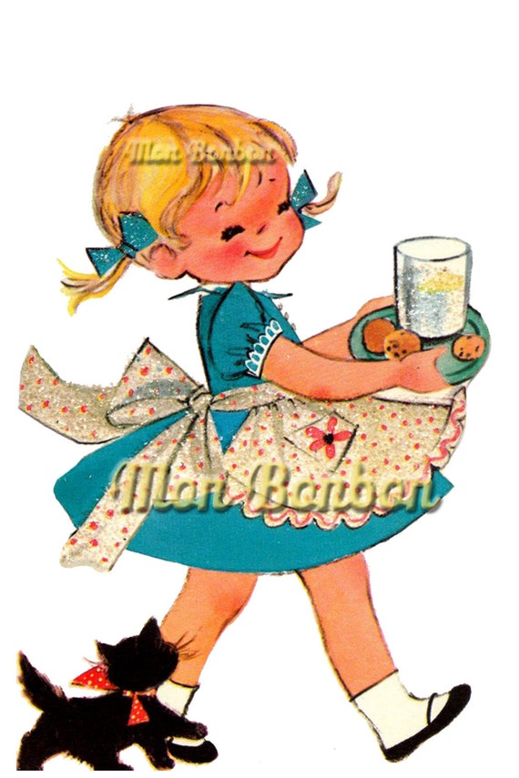 Retro Girl Clipart Image