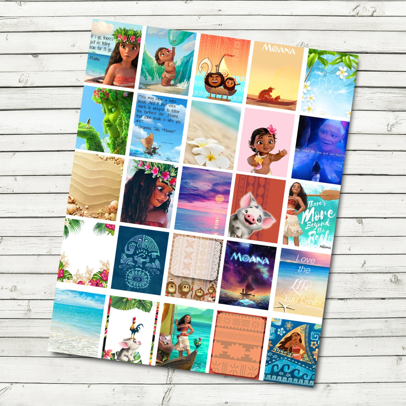 Moana Planner Sticker Sheet DIY Print at Home Journal - Etsy