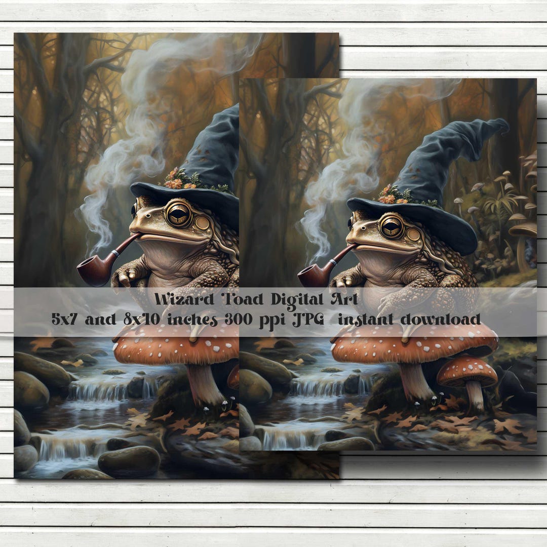 Wizard Toad Digital Art - Instant Download - 5x7 and 8x10 Jpg - High ...