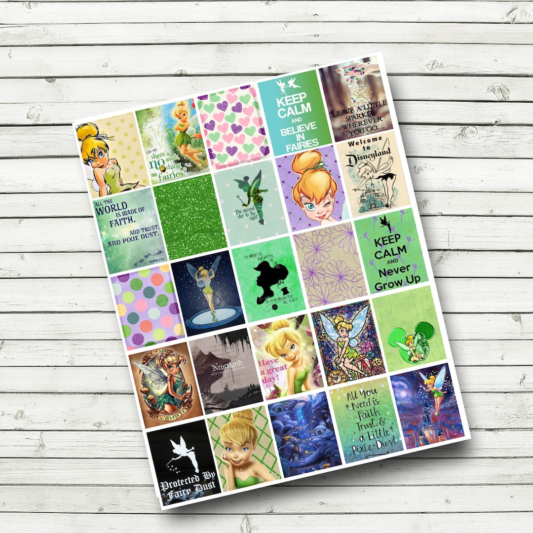 Tinkerbell Planner Sticker Sheet - Digital Planner Stickers - Print at ...
