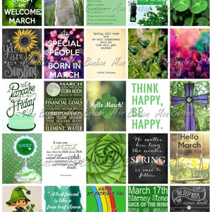 March Planner Printable Sticker Sheet DIY Print at Home - Etsy