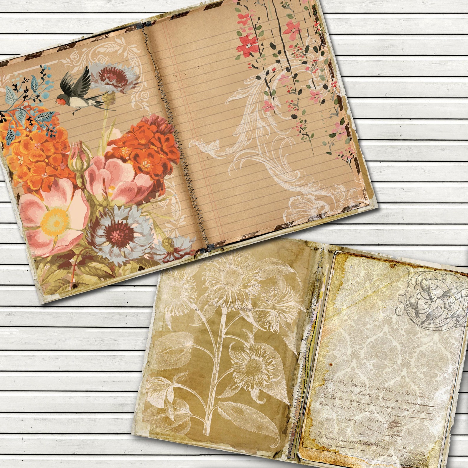 Beautiful Garden Junk Journal Printable Sheets Printables - Etsy