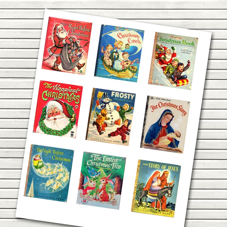 Christmas Books Cupcake Toppers DIY Party Cupcake Toppers - Etsy