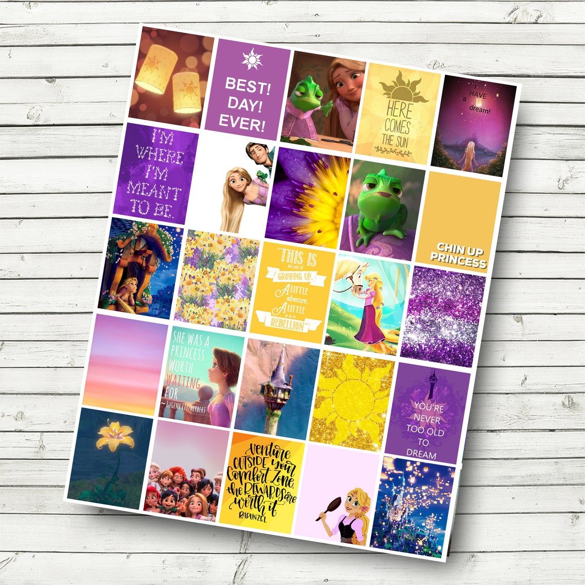 Rapunzel Planner Sticker Sheet Tangled Planner Stickers - Etsy