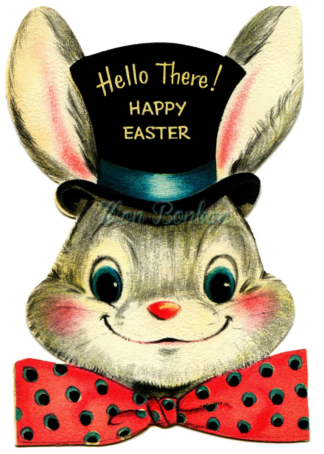 Vintage Easter Bunny Clip Art 4x6 Digital Clip Art- Use for ...
