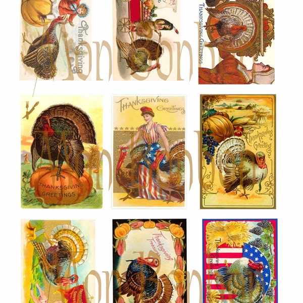 Thanksgiving Vintage Cards - Etsy