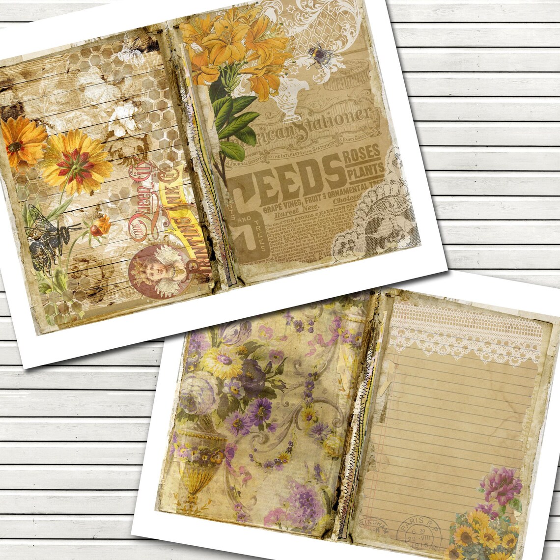 Beautiful Garden Junk Journal Printable Sheets Printables - Etsy