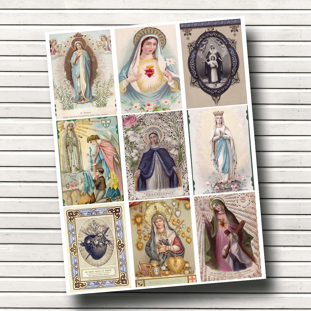 Vintage Prayer Cards - Digital - Vintage Religious Cards - Religious ...