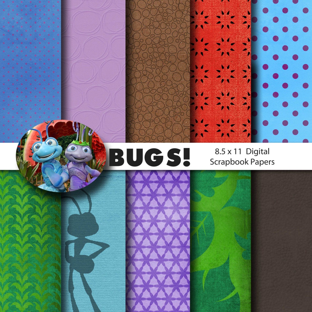 Bug's Life Inspired 8.5x11 A4 Digital Paper Pack for Digital ...