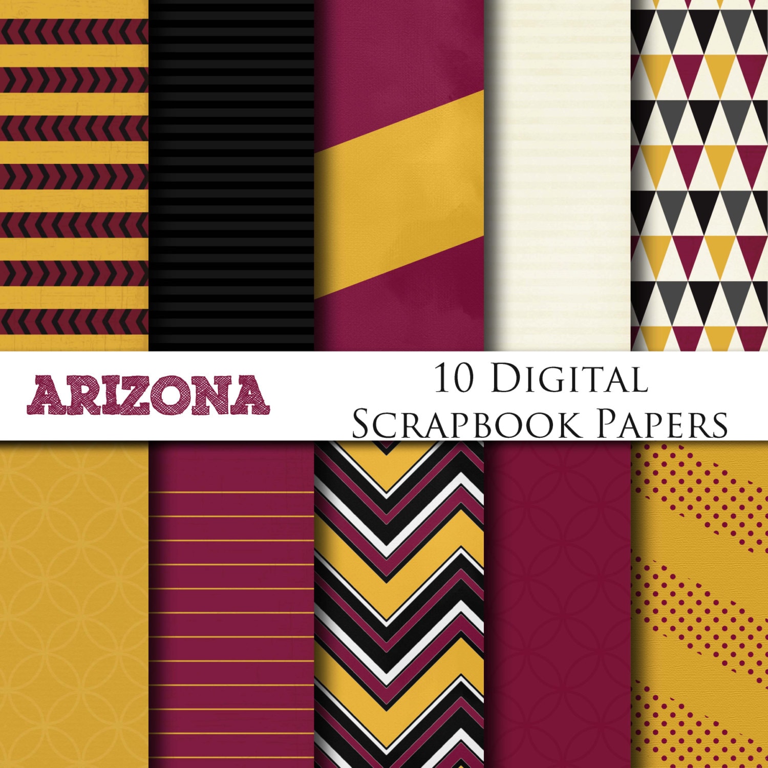 Arizona Digital Scrapbooking Background Papers Instant | Etsy