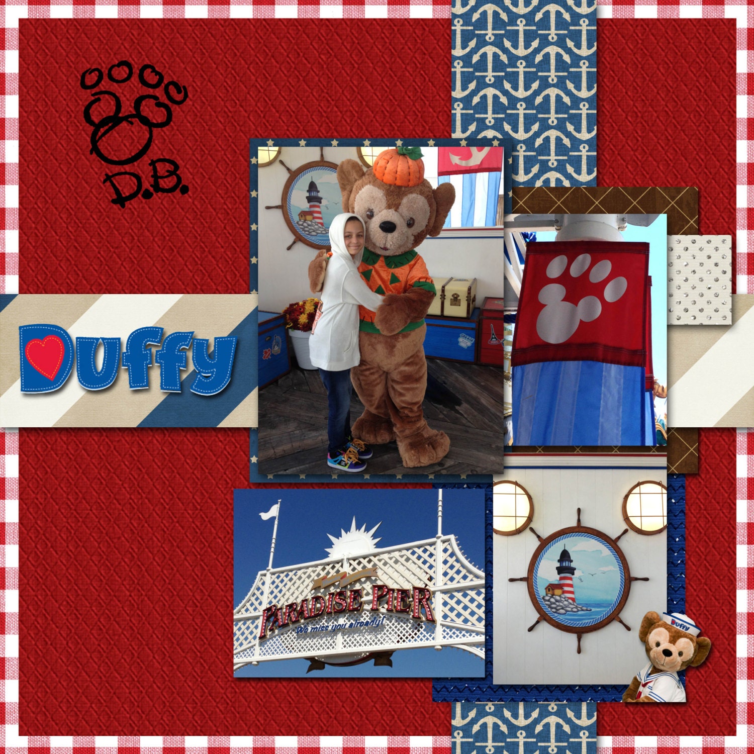 Duffy Bear Inspired 12x12 Digital Paper Backgrounds for - Etsy