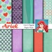 Little Mermaid Ariel Inspired 12x12 Digital Paper Pack for | Etsy