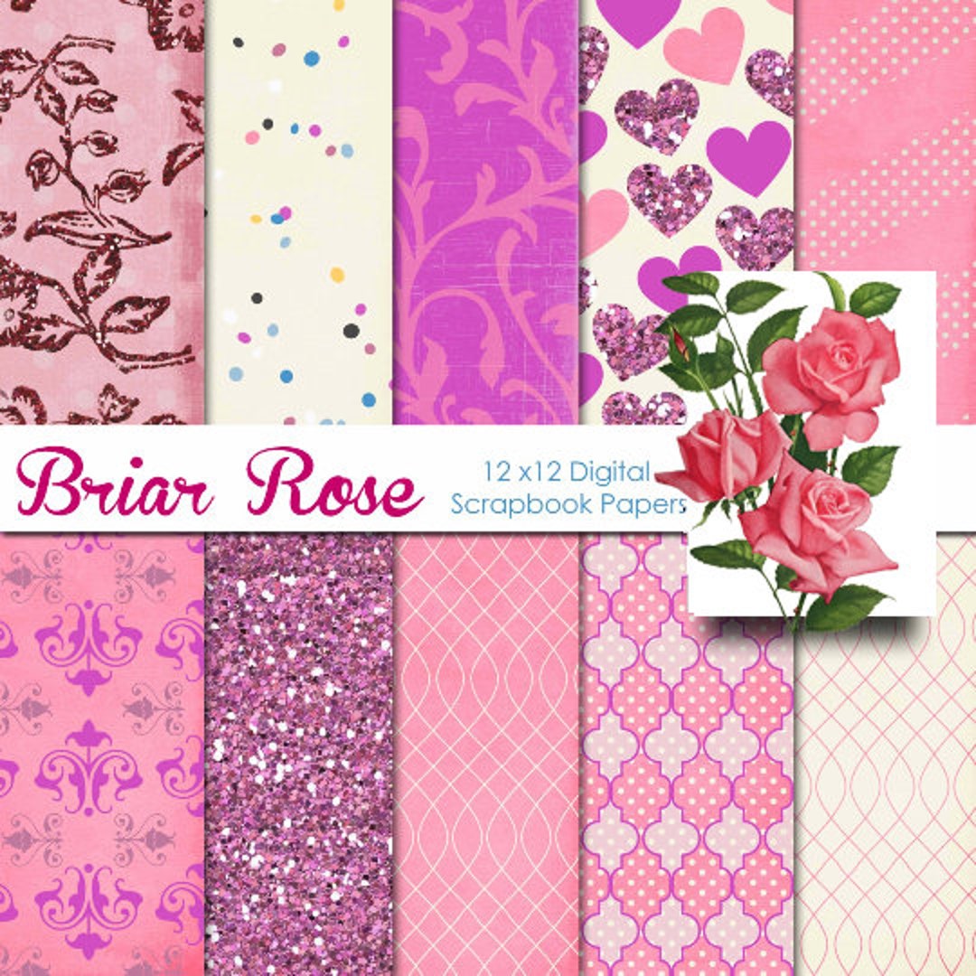 Sleeping Beauty Inspired 12x12 Digital Paper Pack for Digital ...