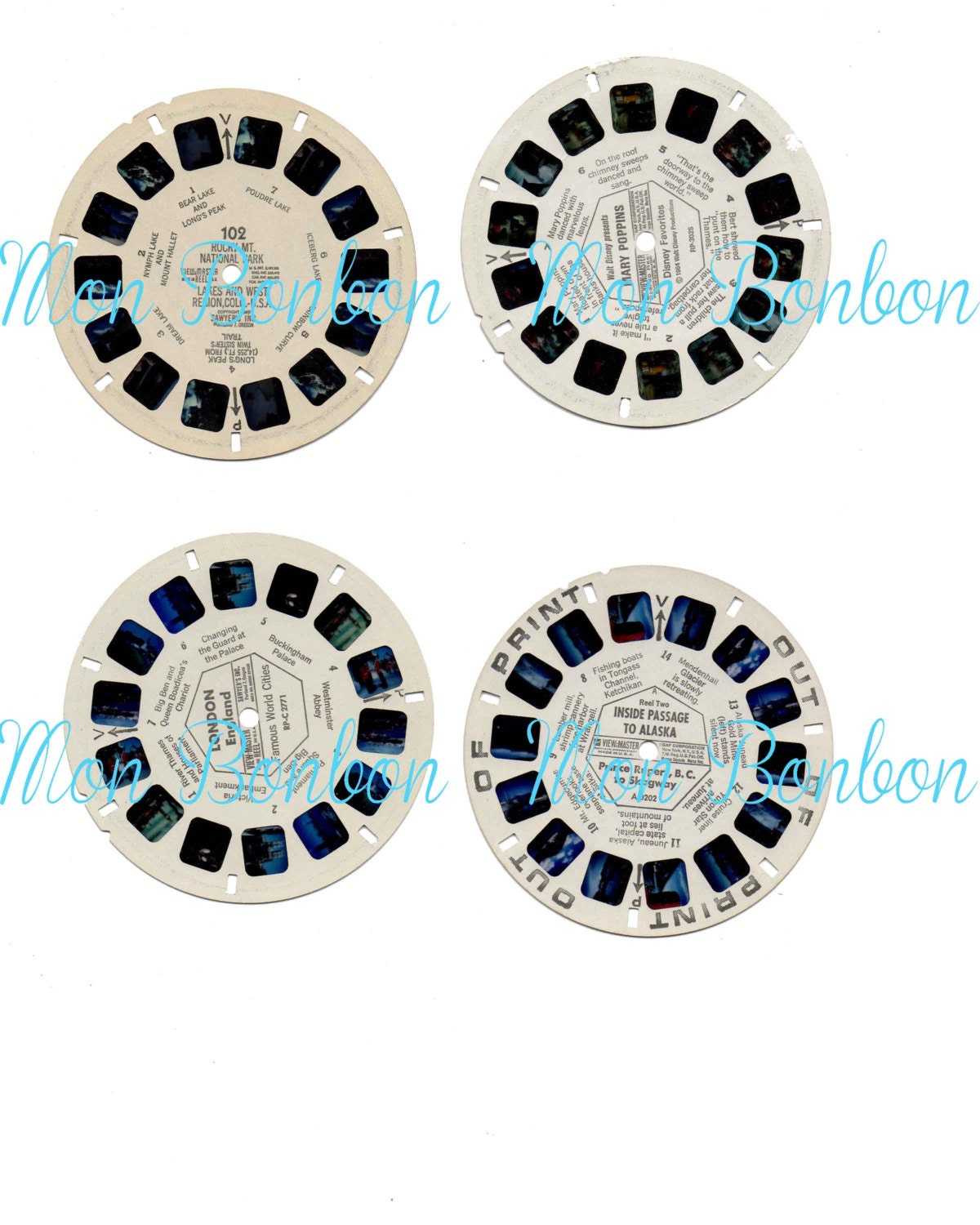 Vintage Viewmaster Digital Collage Sheet - DIY You Print - INSTANT ...