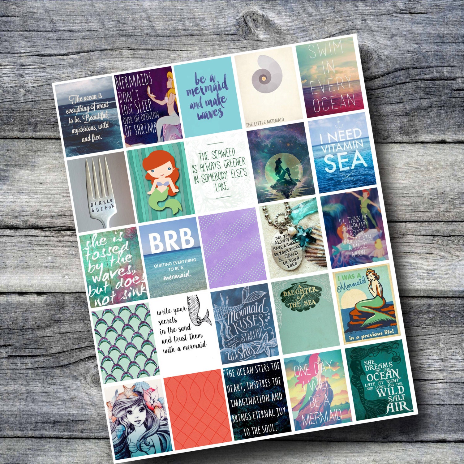 Mermaid Planner Printable Sheet - DIY Print at Home - Mermaid Life ...