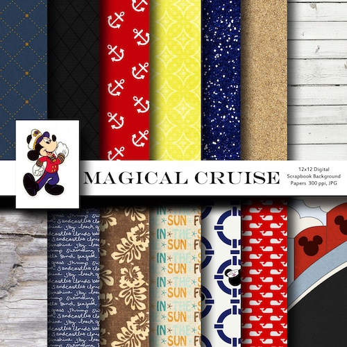 Donald Duck Inspired 12x12 Digital Paper Backgrounds for - Etsy