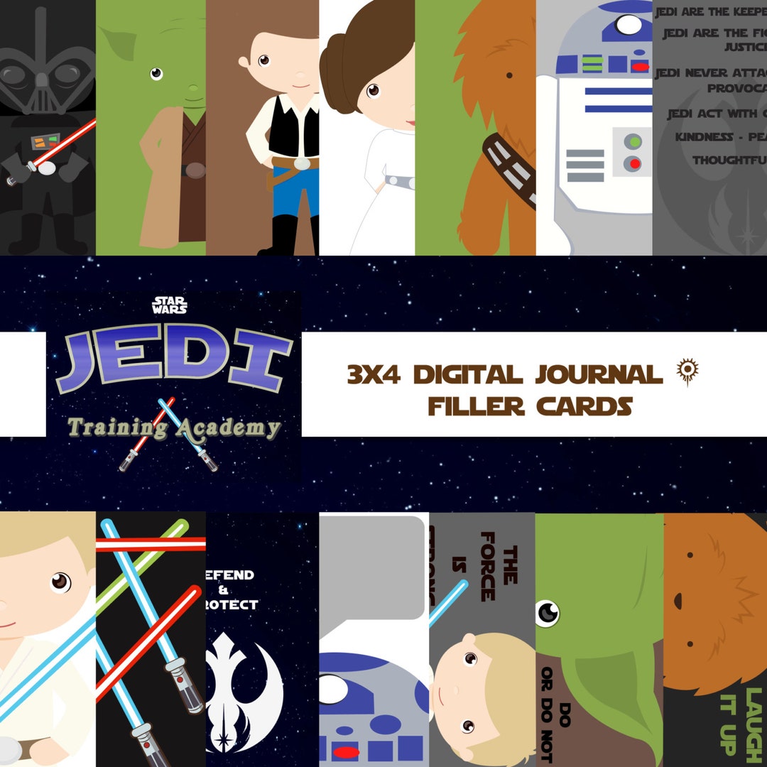 Star Wars Jedi Academy Digital Journal Cards - Filler Cards - for ...