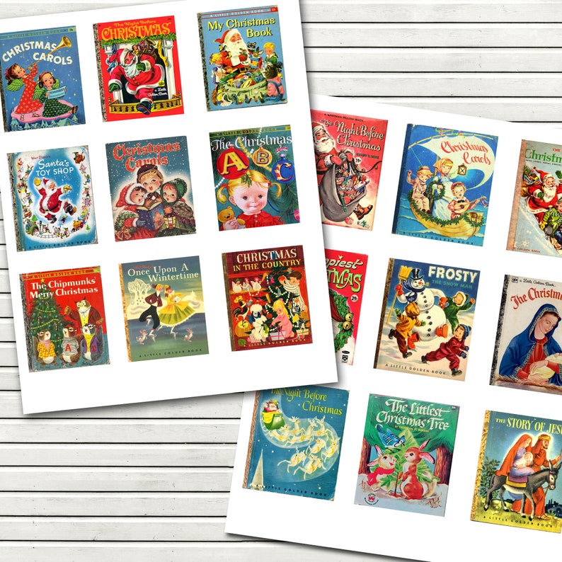 Christmas Books Cupcake Toppers DIY Party Cupcake Toppers - Etsy