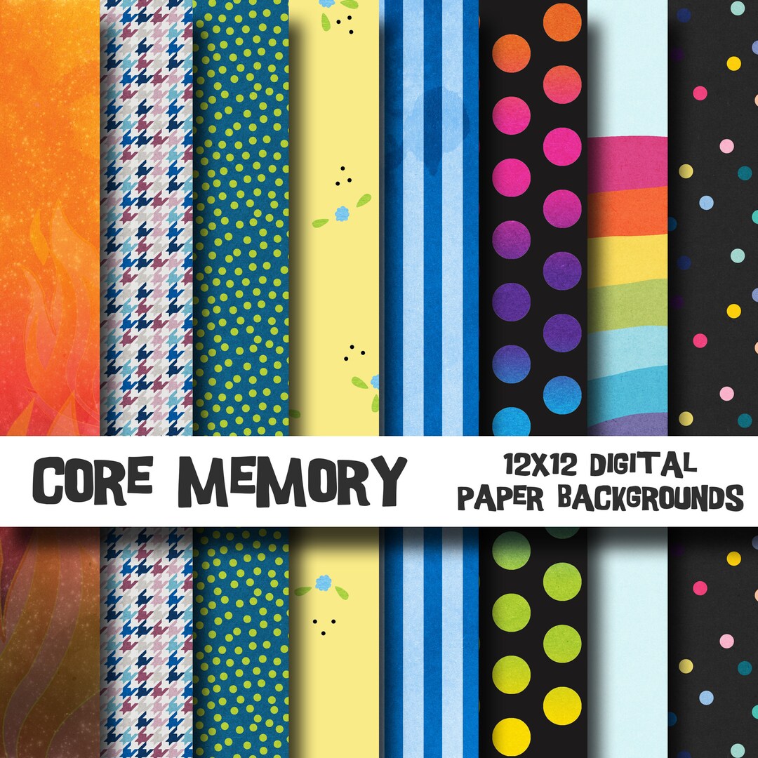 Inside Out - Core Memory Day Digital Scrapbook Paper - Instant Download ...