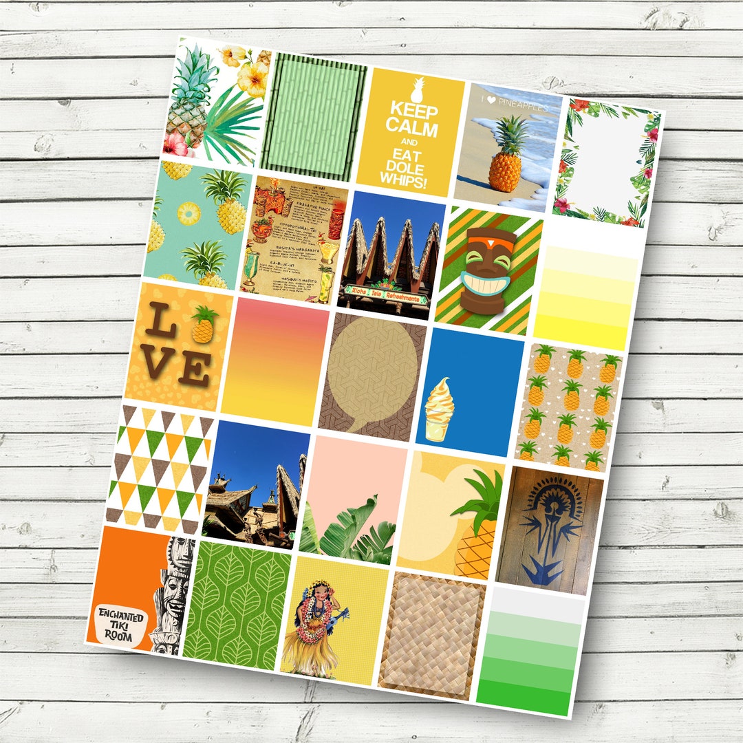 Dole Whip Themed Planner Sticker Sheet - DIY - Disney Planner Stickers ...