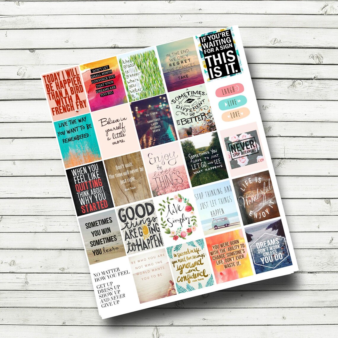 Quote Stickers Planner Printable Motivational Quotes - Etsy UK