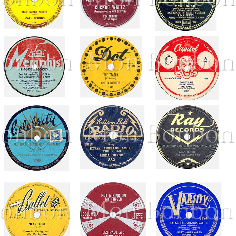 Vinyl Record Labels - Etsy