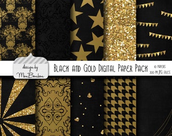 Pink & Gold Digital Paper Backgrounds Pack 12x12 pink | Etsy