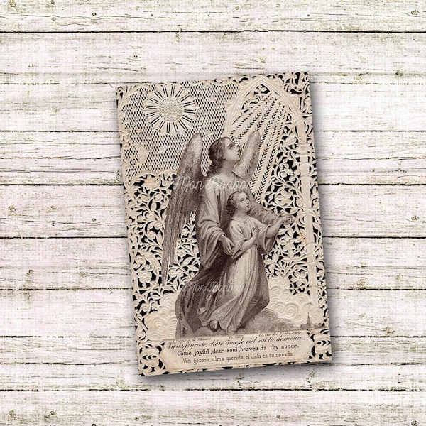 Angel Prayer Card Template - Etsy