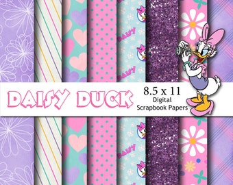 Donald Duck Inspired 12x12 Digital Paper Backgrounds for | Etsy
