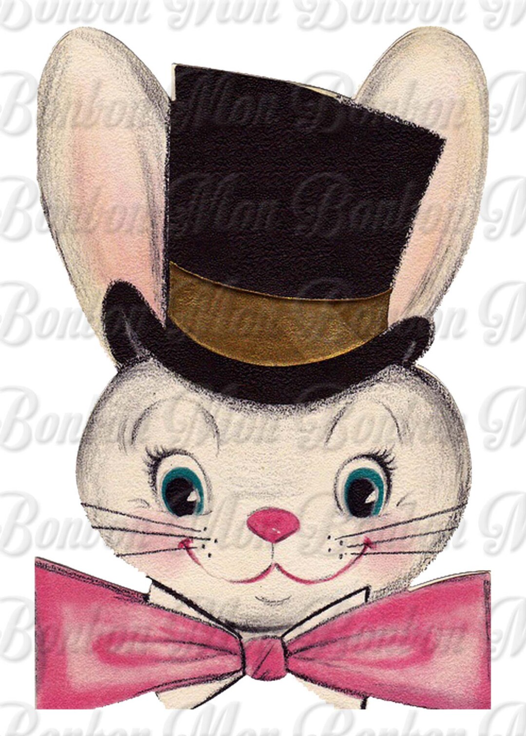 Vintage Easter Bunny Clip Art 5x7 Digital Clip Art- Use for ...