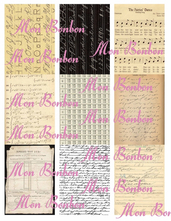 Digital Download ATC Vintage Paper Background Images INSTANT - Etsy