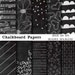 Fun Chalkboard Background Digital Paper Pack - 12x12 Instant Download ...