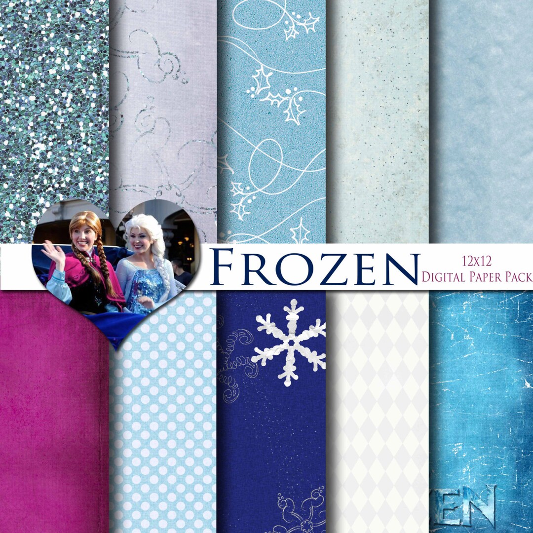 Frozen Inspired 12x12 Digital Paper Pack for Digital Scrapbooking ...