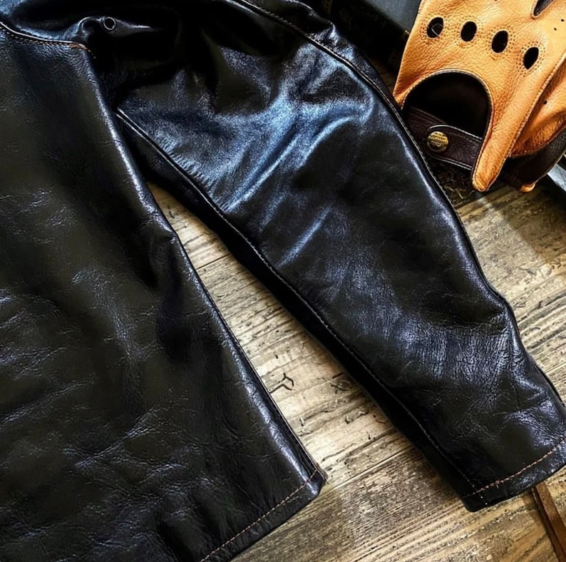 Black Teacore Horsehide Leather Jacket, Genuine Horse Leather Jacket ...