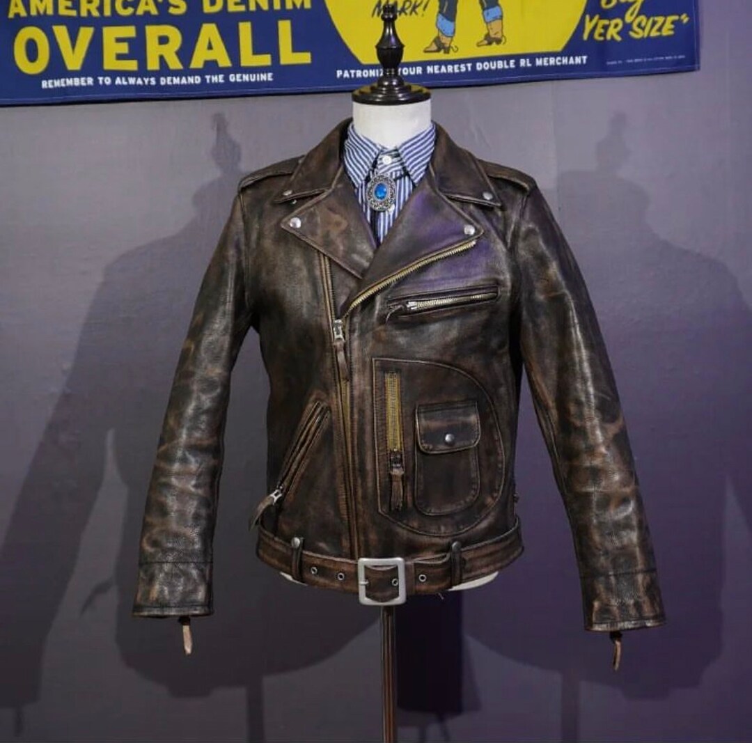 J-24 Teacore Cowhide Leather Jacket, Thickness 1.4mm, Lining Wool ...