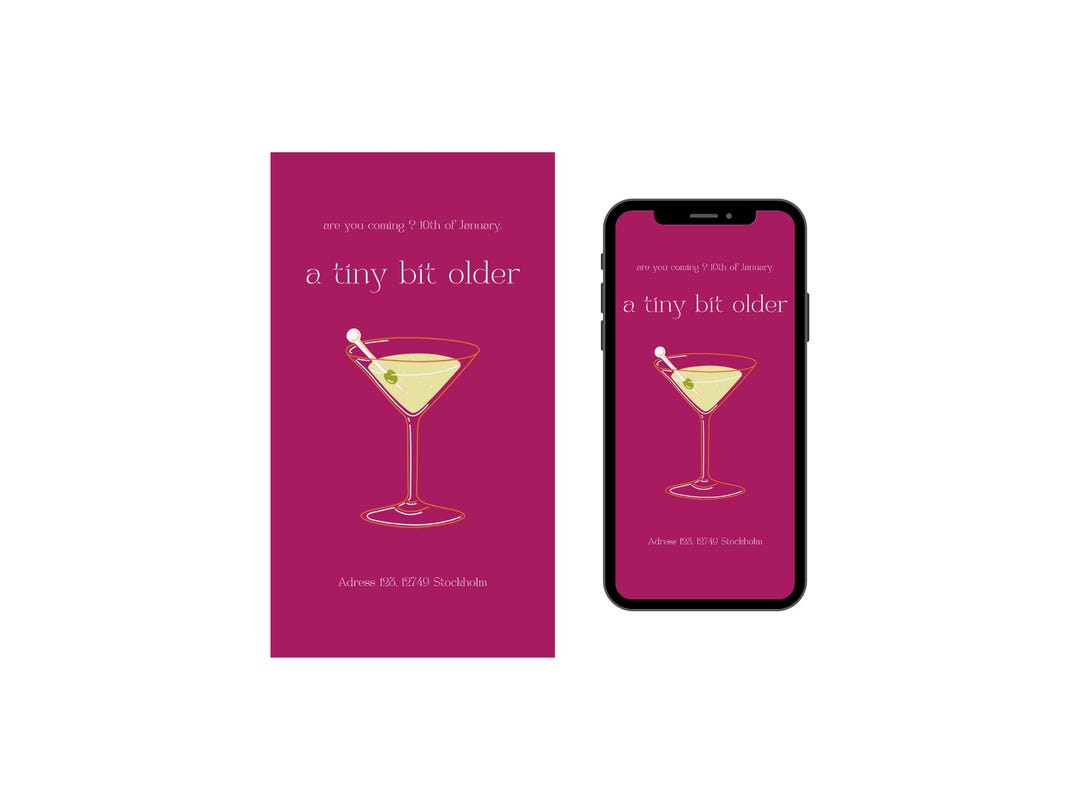 Editable Phone Template for Birthday Invitation | Customizable Canva ...