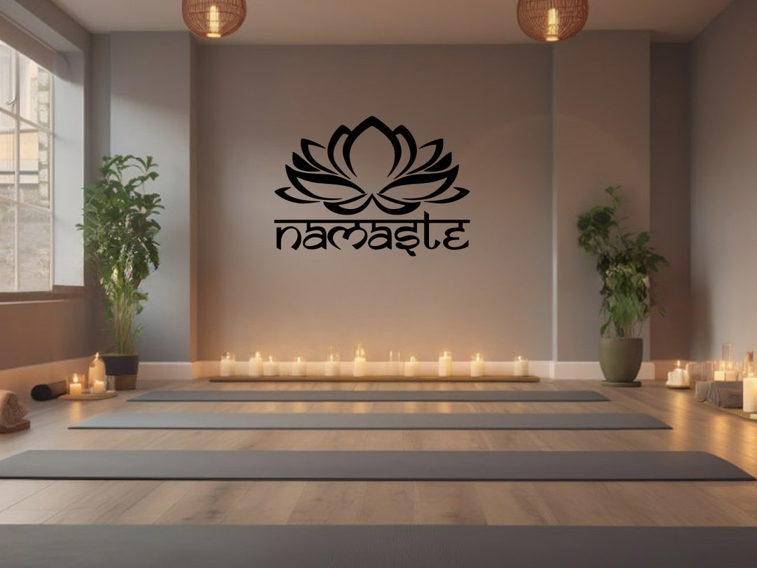Namaste Wall Decal Sticker. Wall Quote for Yoga Rooms. - Etsy