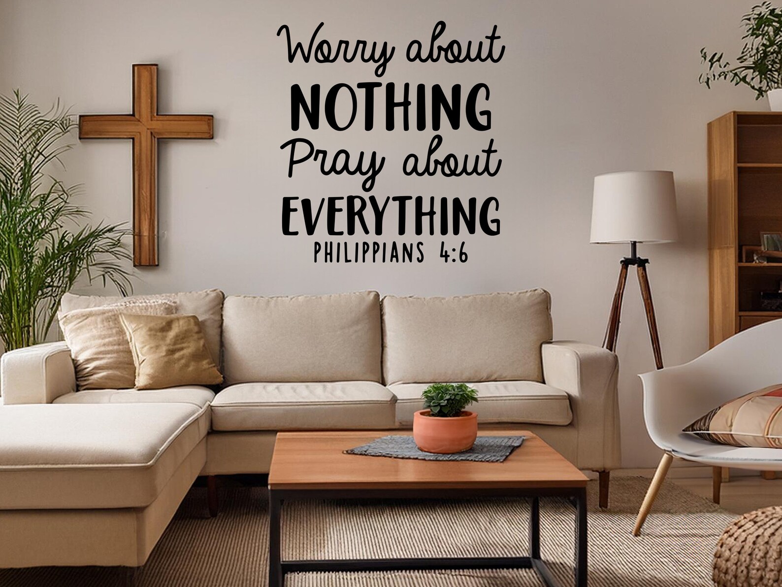 Worry About Nothing Pray About Everything Philippians 4:6 Wall Decal ...