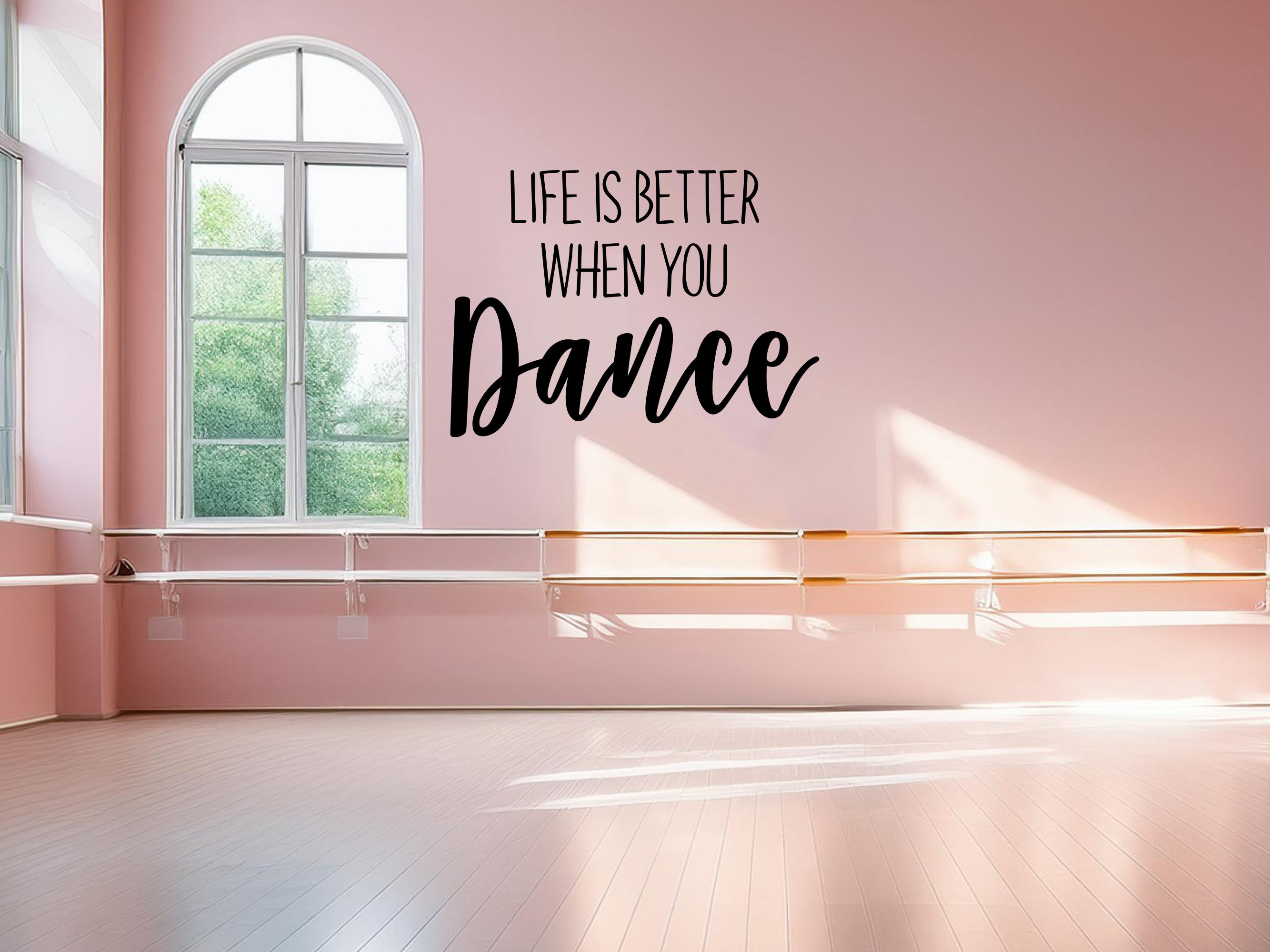 Life is Better When You Dance Wall Decal Sticker. Wall Quote for Dance ...