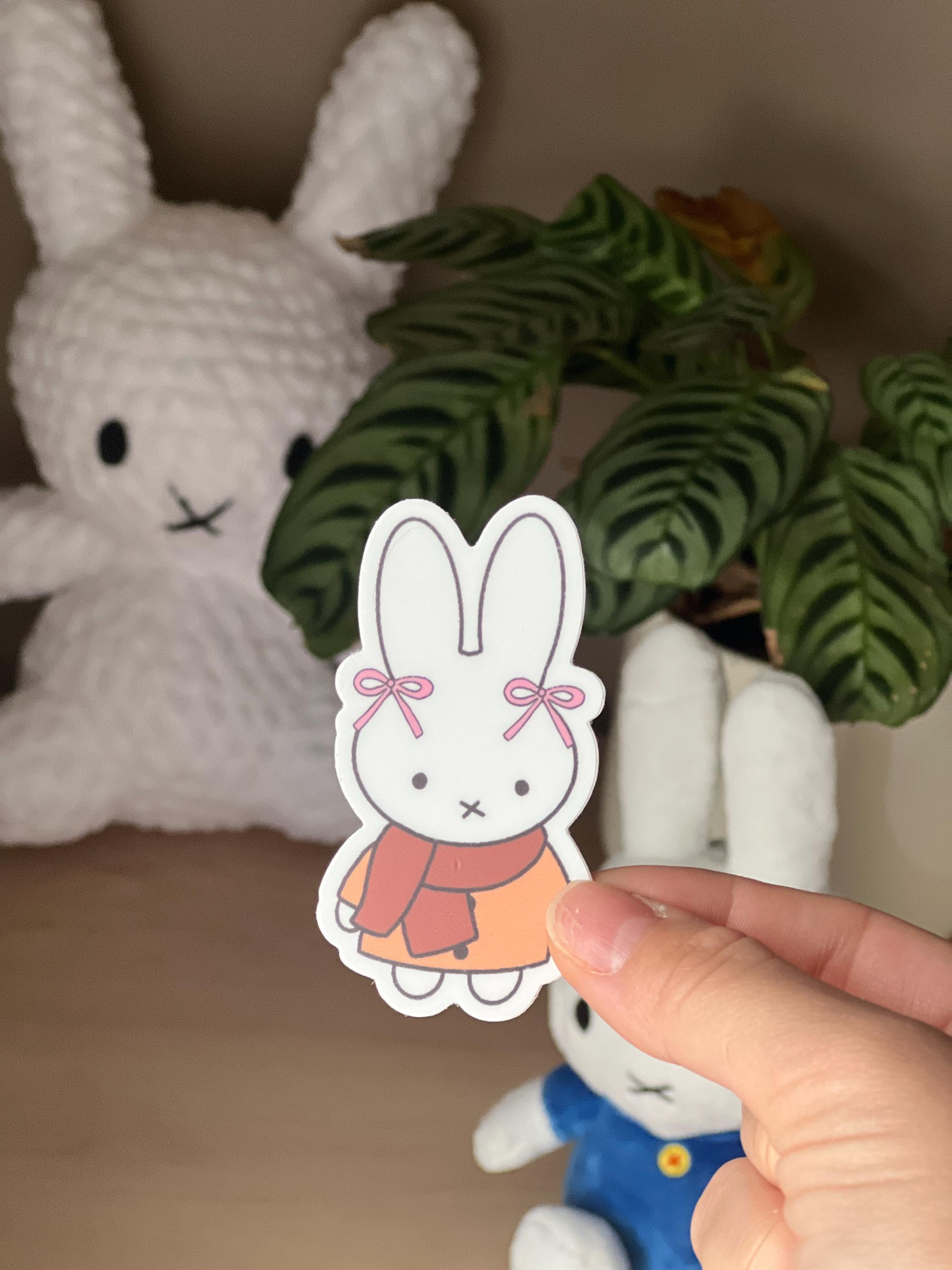 Cute Miffy Stickers Coquette Scarf Miffy Earmuff Miffy Winter Fall - Etsy