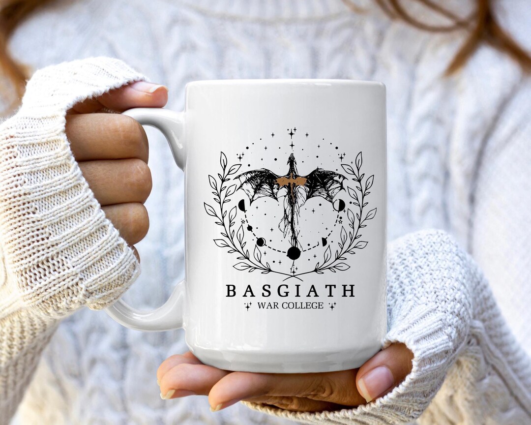 Mug, Fourth Wing Book Series Inspired Dragon Art Mug, Dragon Lover Gift ...