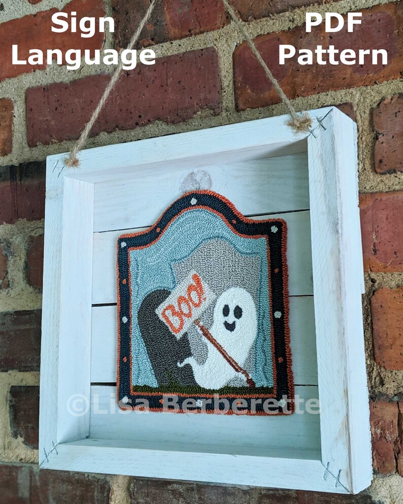 Sign Language Punch Needle PDF Pattern Digital Download | Etsy