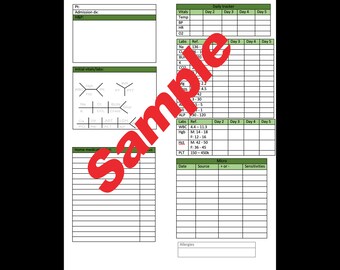 Hospital Clinical Rotation Patient Monitoring Form Critical Care ...