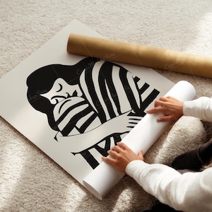 Poster Mockup With Person, Rolled Up: Unrolling Rolling, Detailed ...