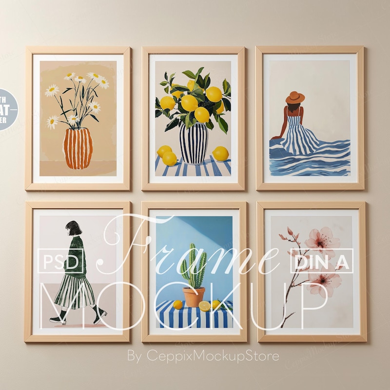 Six Frame Gallery Wall - Etsy