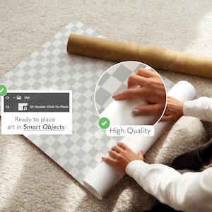 Poster Mockup With Person, Rolled Up: Unrolling Rolling, Detailed ...