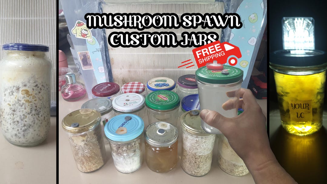 Custom Mushroom Spawn Jars Self Healing Injection Port / Air Exchange ...