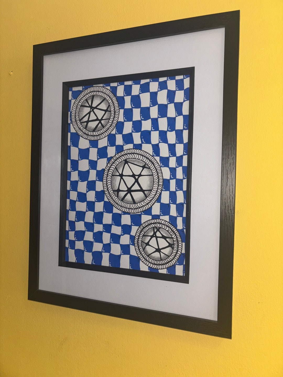 Hand Drawn Zentangle Art With Frame - Etsy UK